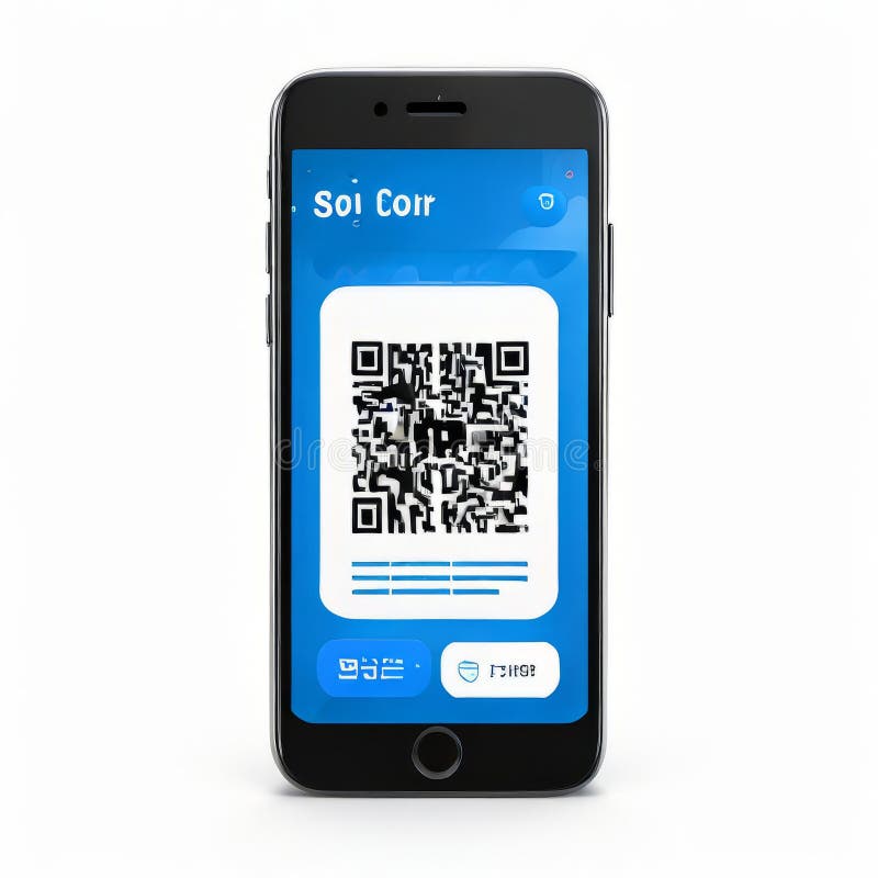 Qr Code Scanner App Interface with Scan Button Histo Stock Image ...