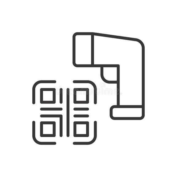 Qr Code Scanner Icon stock illustration. Illustration of barcode ...