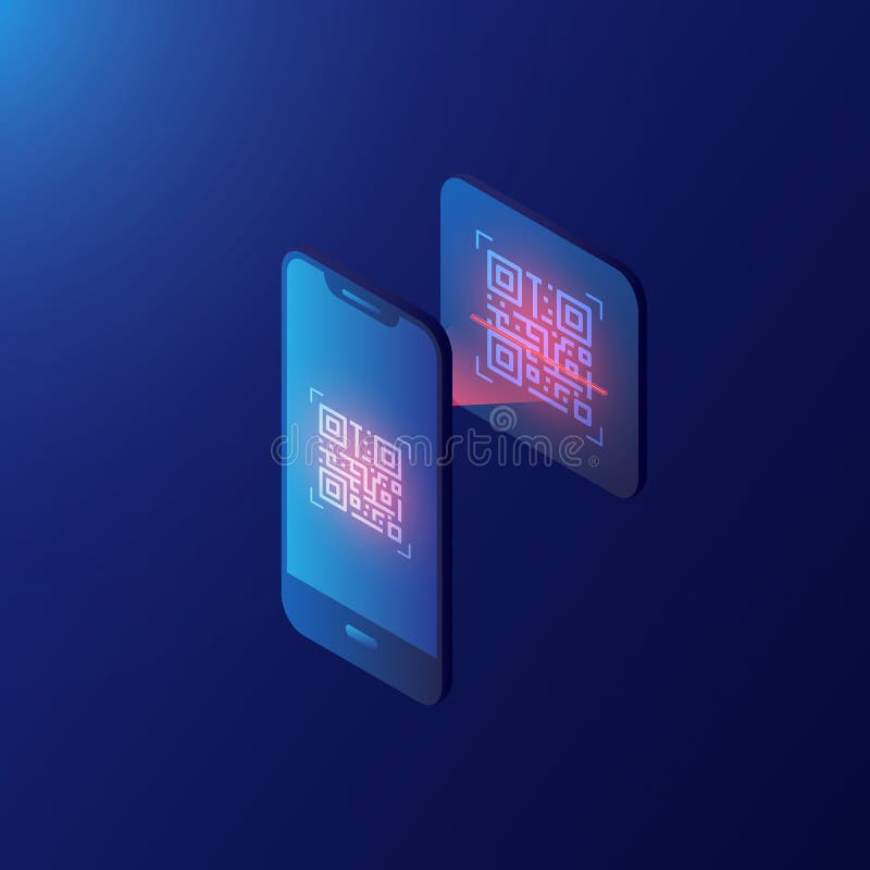 Qr code scanner stock illustration. Illustration of business - 170978691