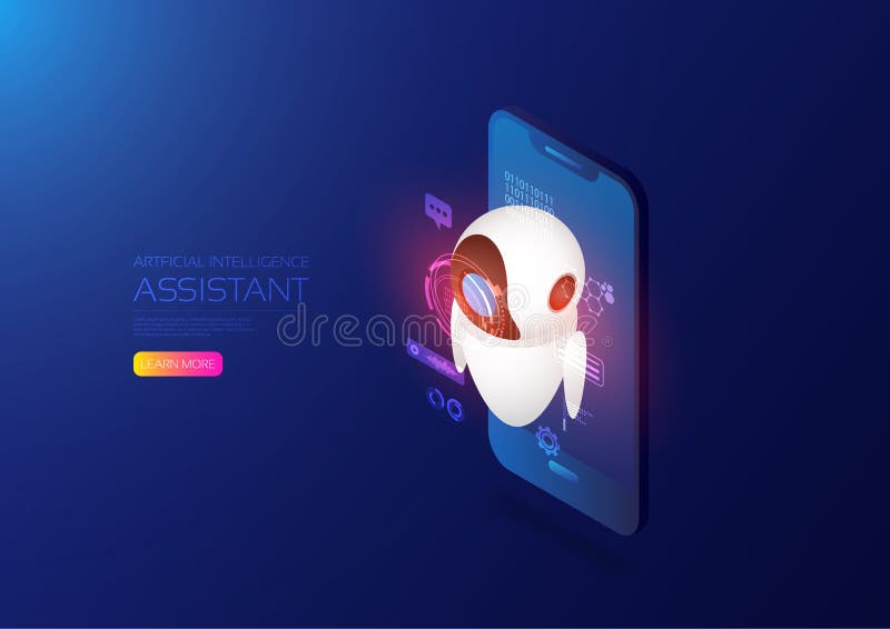 Ai technology isometric stock illustration. Illustration of knowledge ...