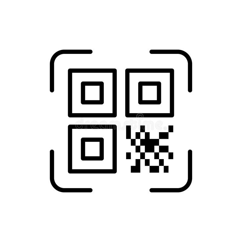 Qr Code Scanner Line Icon Scan Qrcode Linear Pictogram Stock Vector Illustration Of Symbol