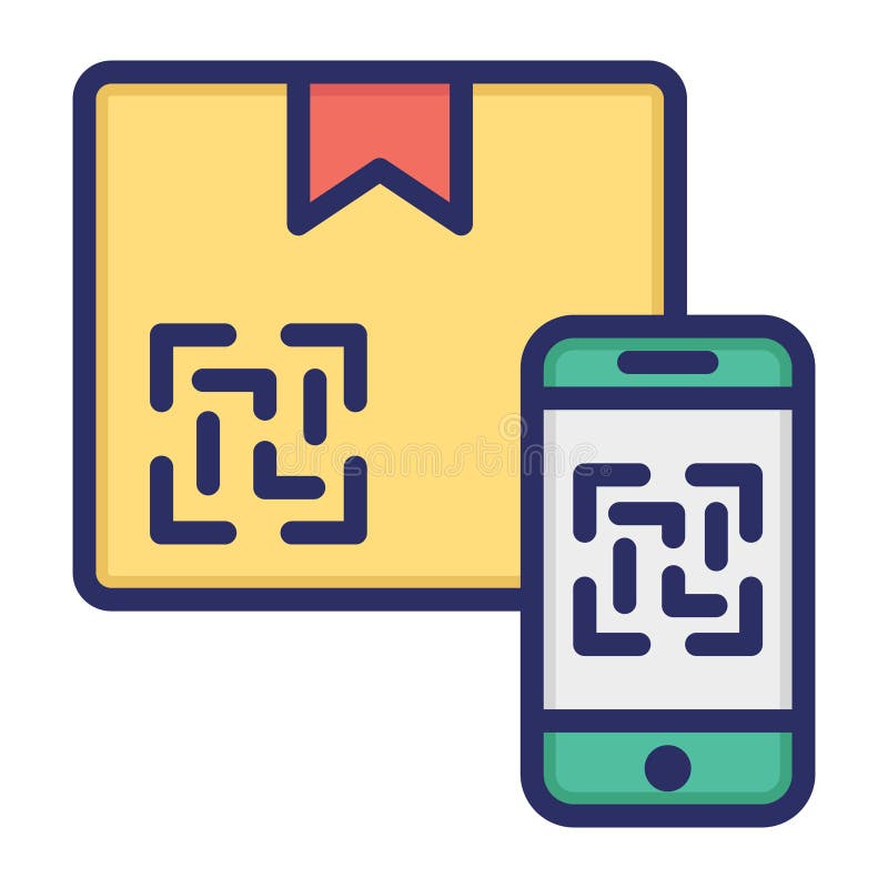 Qr Code Scanner, Logistic, Box, Mobile Fully Editable Vector Icon Stock ...
