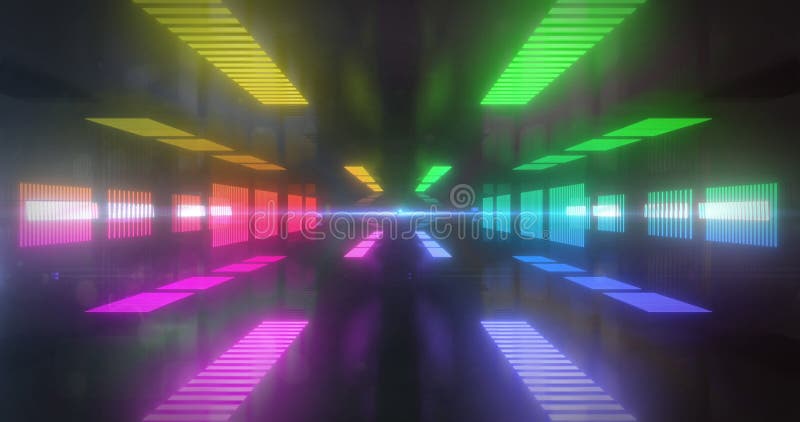 QR Code Scanner Over Thumb Scanning Against Glowing Tunnel Stock ...