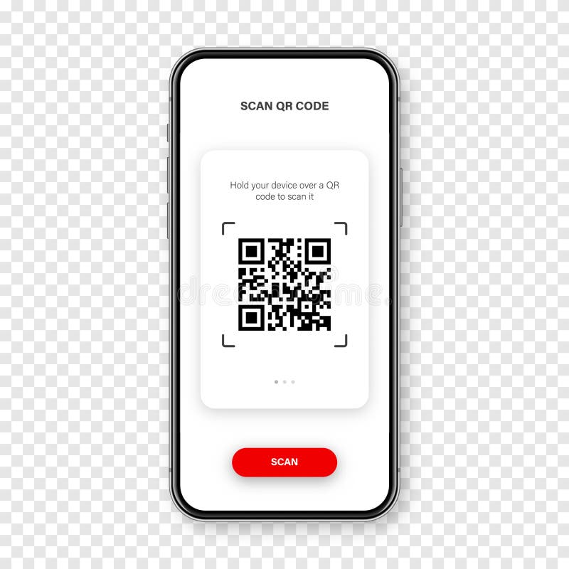Qr Code Scanner Reader App For Smartphone Identification Tracking Code Stock Vector