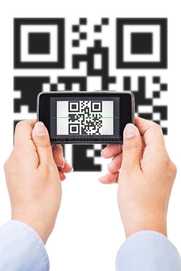 Capture QR Code on Mobile Phone Stock Image - Image of internet ...