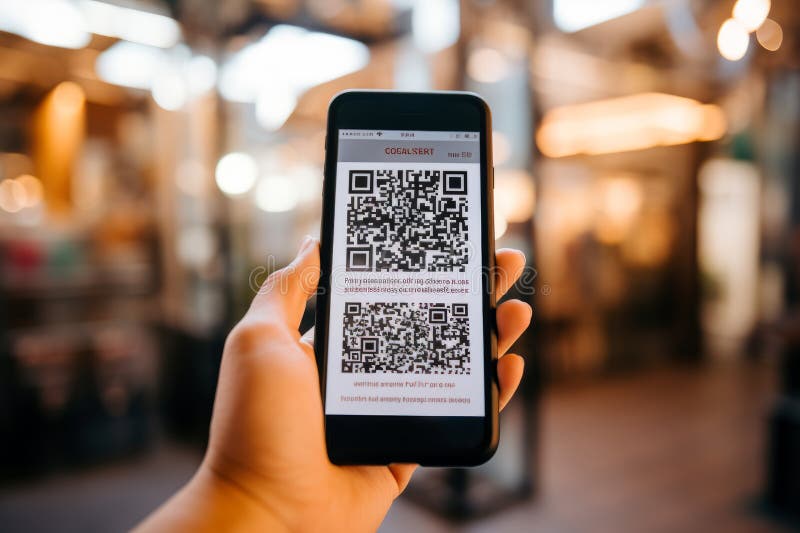 QR Code Scanning Made Simple on Mobile Phone. AI Generated Stock ...