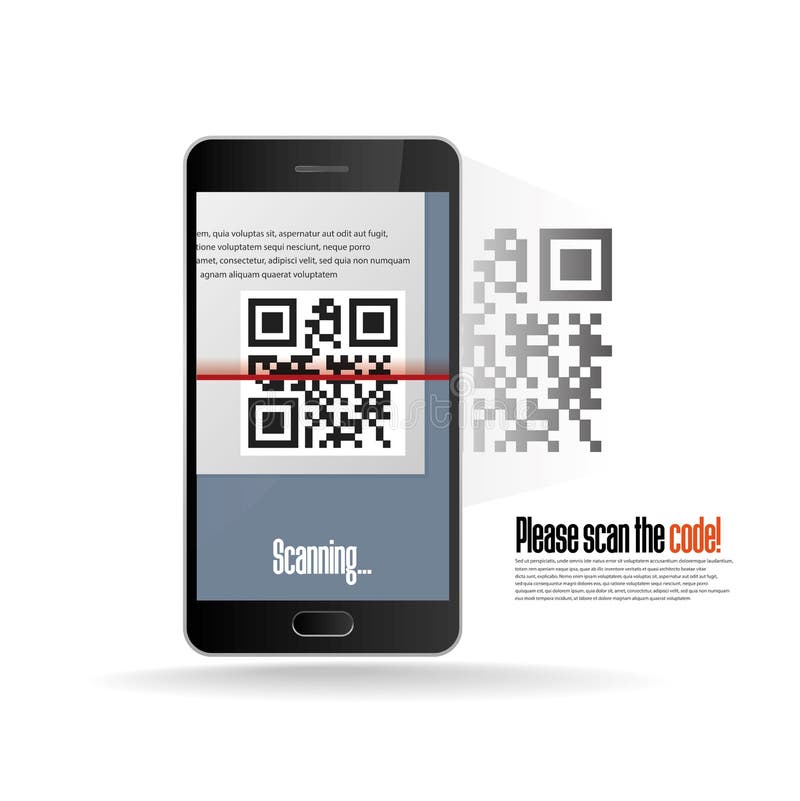 QR Code Scanning With Mobile Phone. Capture QR Code On Mobile Phone ...