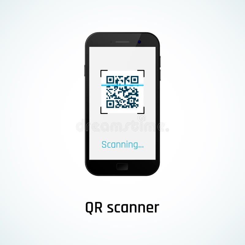 QR Code Scanning Technology Stock Vector - Illustration of information ...