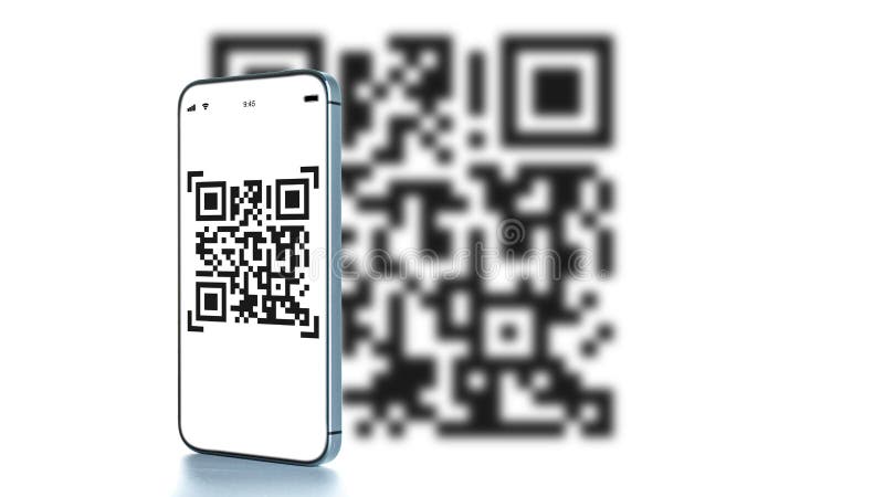 Qr Code Scanning. Mobile Smartphone Screen for Payment, Online Pay ...