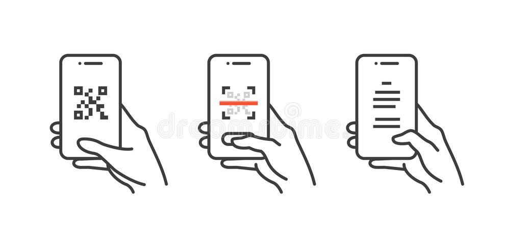 Qr Code Scanning Process Stock Illustrations – 354 Qr Code Scanning ...