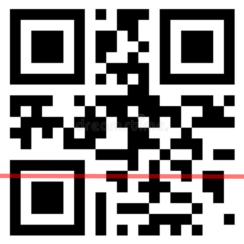 QR code stock illustration. Illustration of qrcode, line - 93889518