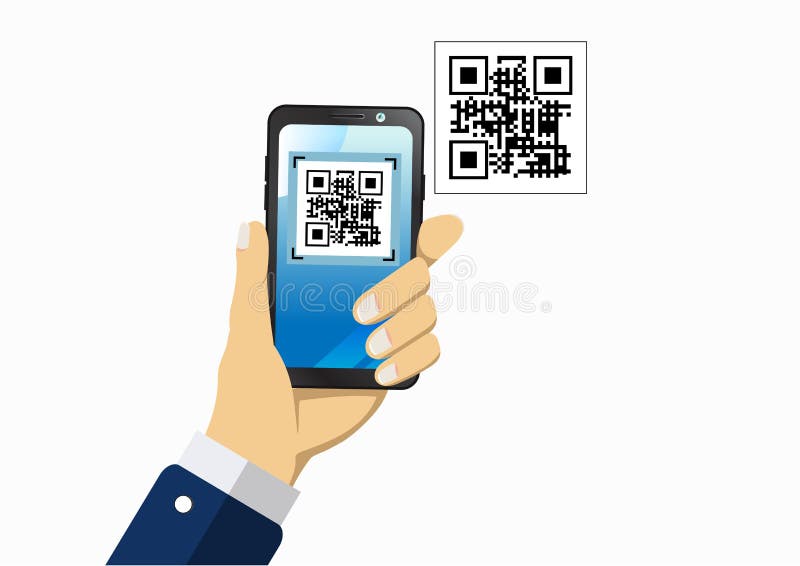 Smartphone Scan QR Code and Barcode. Qr Code and Barcode Scanning Icon ...