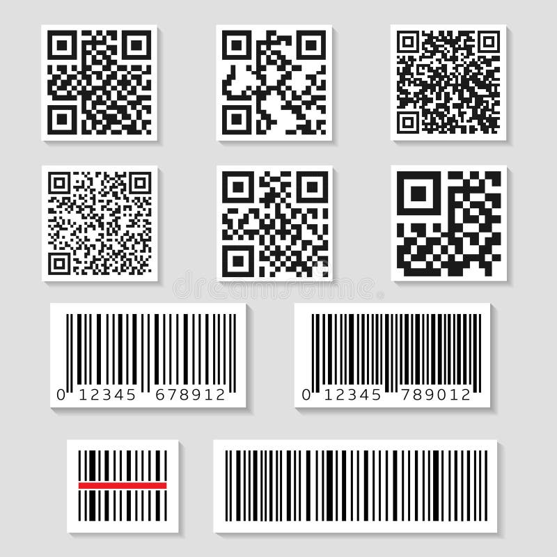 QR code set stock vector. Illustration of binary, concept - 179814704