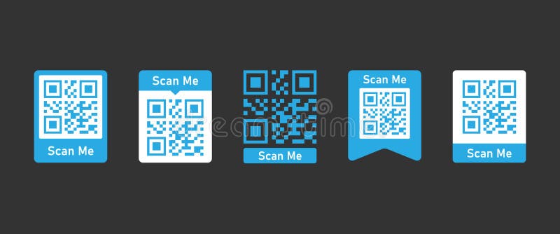 Qr Code Set Scan For Smartphone Inscription Scan Me With Smartphone Icons Qr Code For Payment
