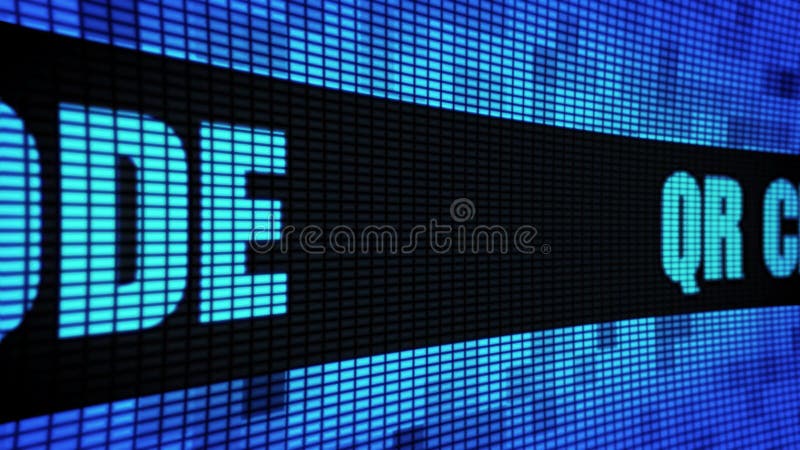 QR Code Side Text Scrolling LED Wall Pannel Display Sign Board Stock ...