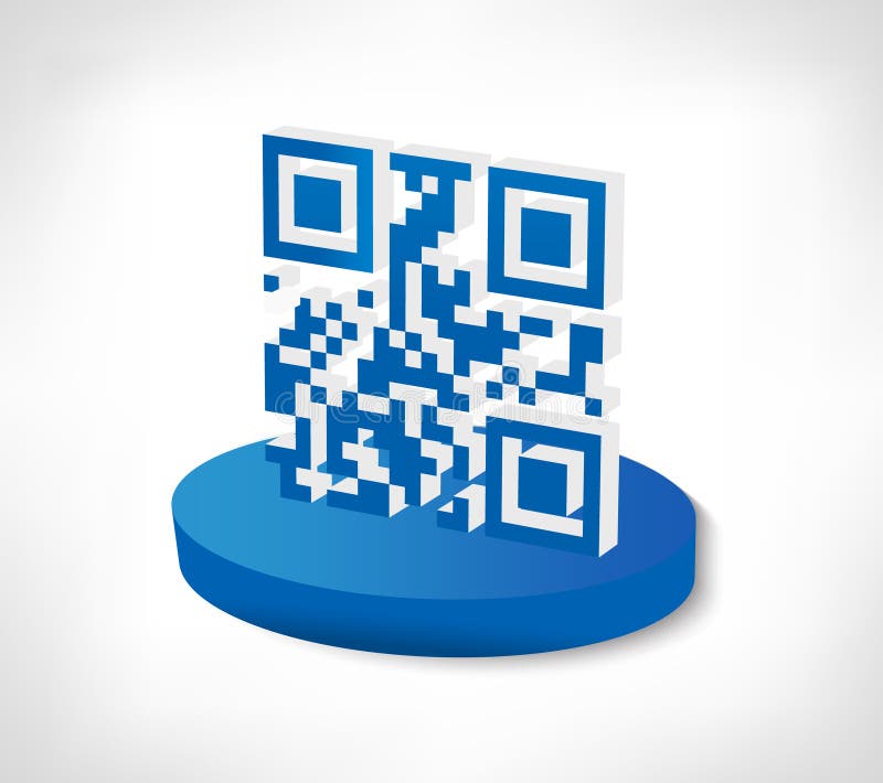 QR Code Sign. Isometric Icon Stock Vector - Illustration of commerce ...