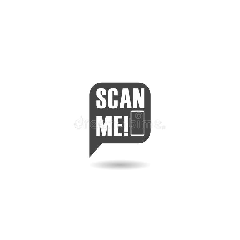 QR Code for Smartphone Icon with Shadow Stock Vector - Illustration of ...