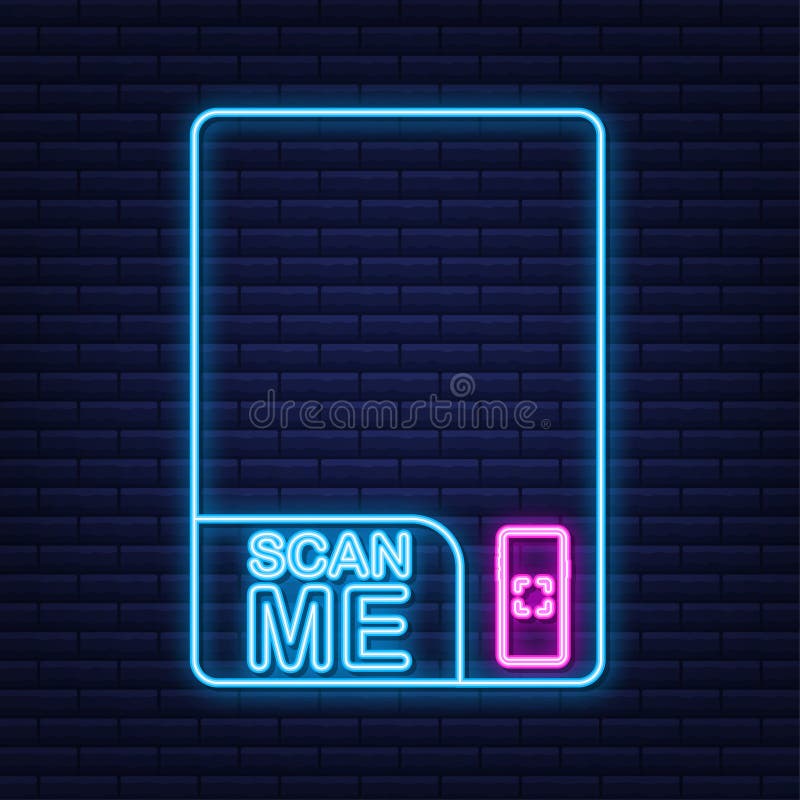 Scan Me Neon Stock Illustrations – 26 Scan Me Neon Stock Illustrations ...