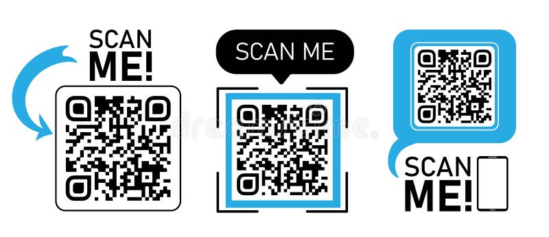 QR Code for Smartphone with Scan Me Text. Qr Code for Payment, E-wallet, Web, Mobile App. UI UX ...