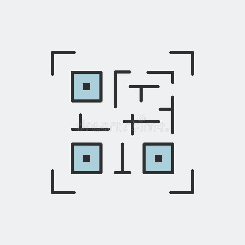 QR code symbol concept. stock vector. Illustration of pixel - 96339978