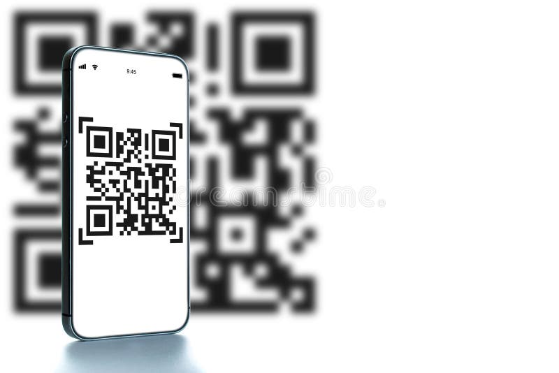 Qr Code Technology. Mobile Smartphone Screen for Payment, Online Pay ...
