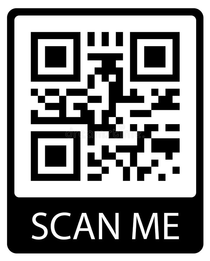 QR Code with Text SCAN ME. Identity Concept in Phone Stock Vector ...