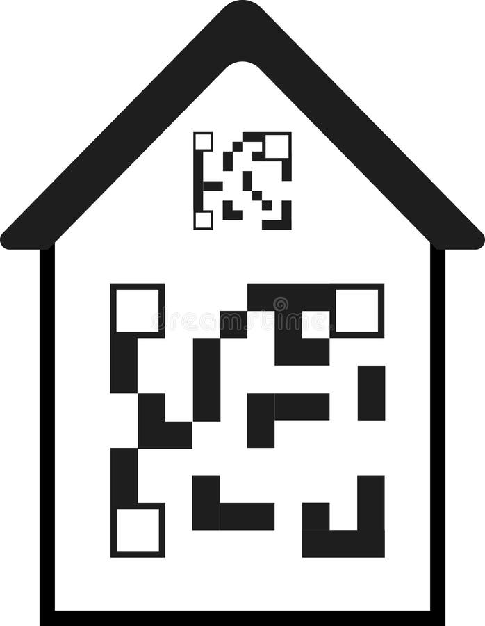 QR Code To the House. Vaccination at Home Stock Vector - Illustration ...