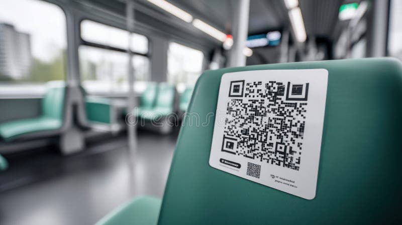 A Qr Code on a Train Seat Provides Instant Information for Passengers ...