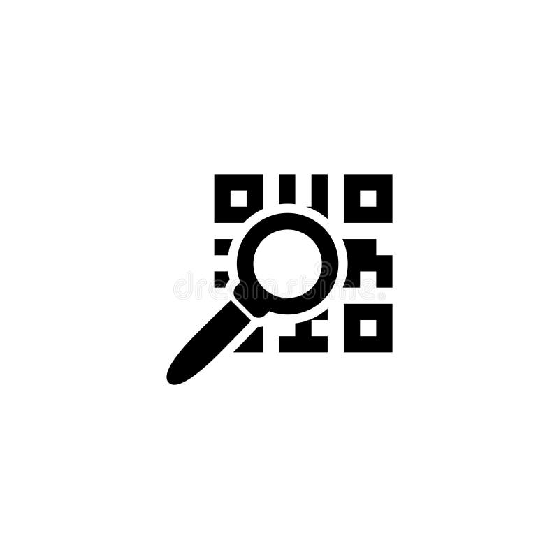 QR-Code Und -lupe, Suchen Flache Vektor-Ikone Vektor Abbildung ... QR-Code Und -lupe, Suchen Flache Vektor-Ikone Vektor Abbildung ...