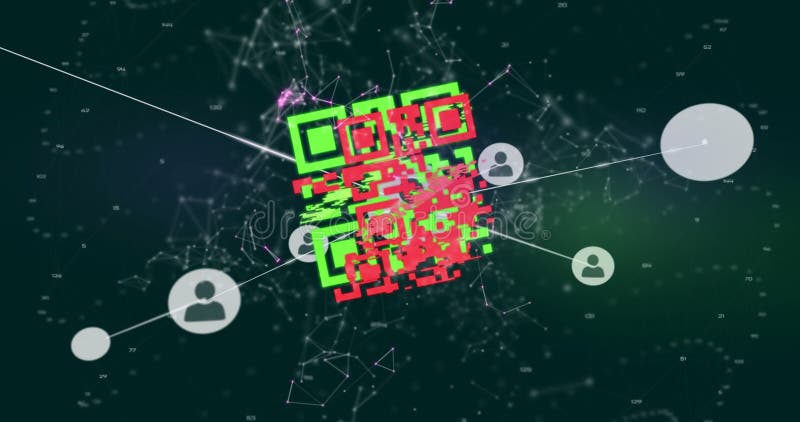 Connected User Icons Overlaying Digital World Map with Animation of Data Graphs Stock Footage ...