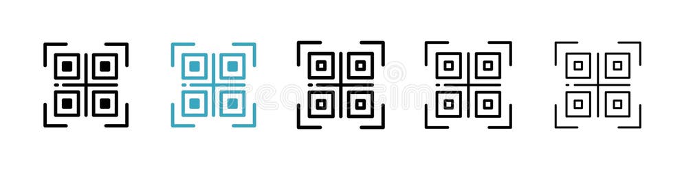 QR code vecor icon set stock vector. Illustration of vector - 340901380