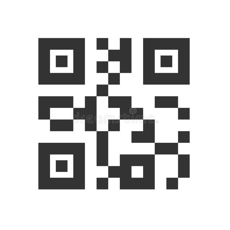 QR Code Vector Icon. QR Code Sample for Smartphone Scanning Vector ...