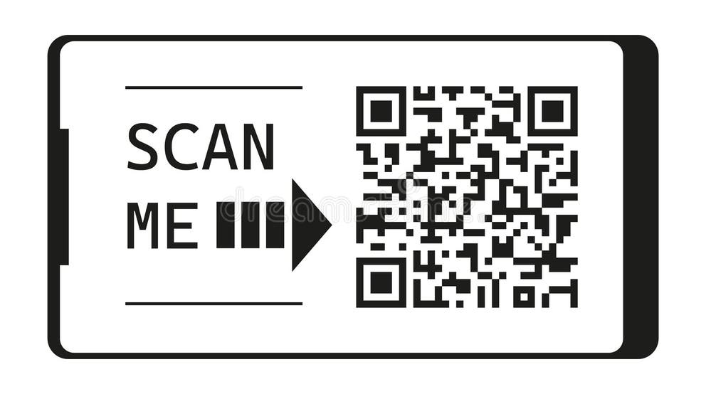 QR Code Vector. Sample Vector QR Code for Smartphone Scanning. Identity ...