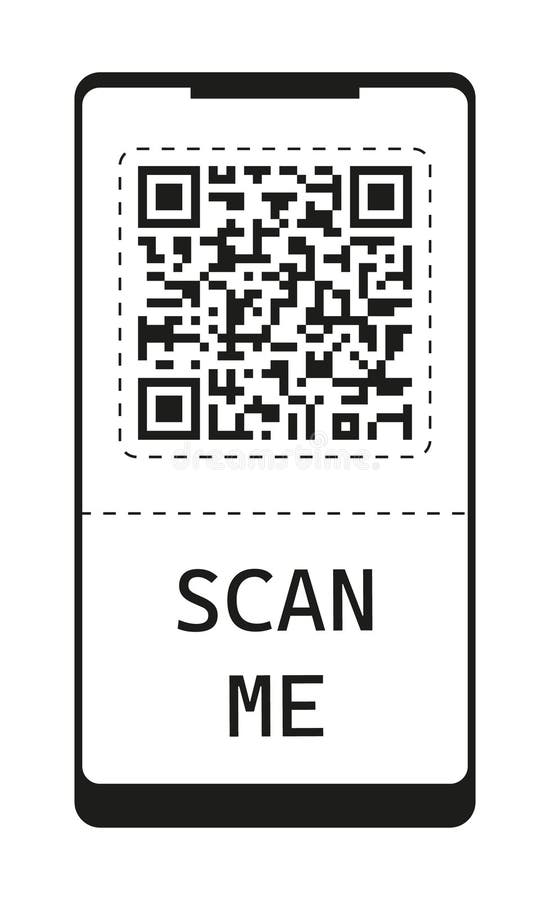 QR Code Vector. Sample Vector QR Code for Smartphone Scanning. Identity ...