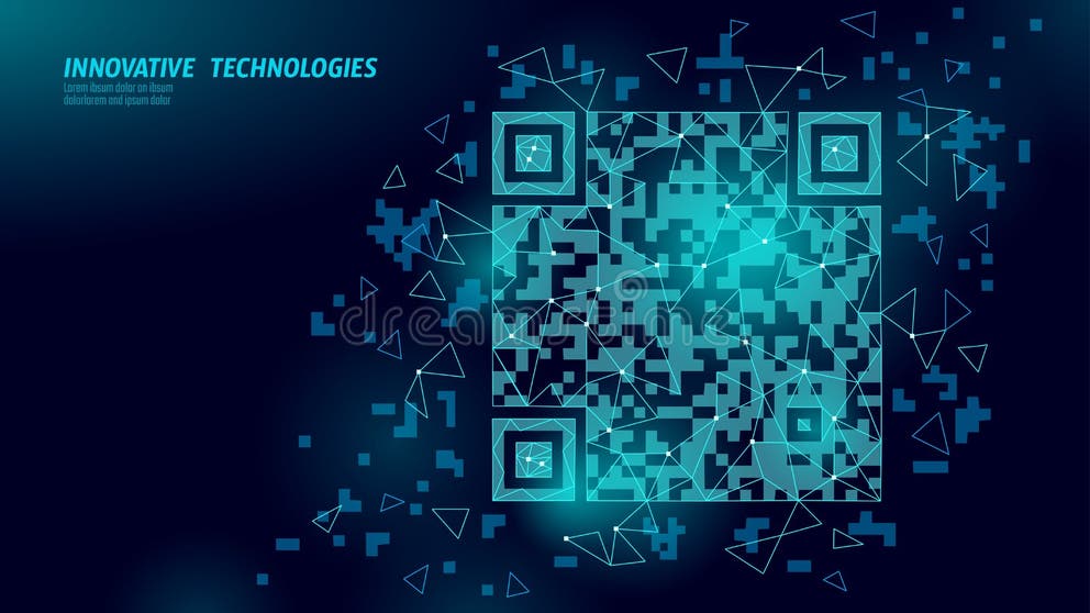 QR Code Verification Online Technology. 3D Web Link Identification Coding System Stock Vector ...