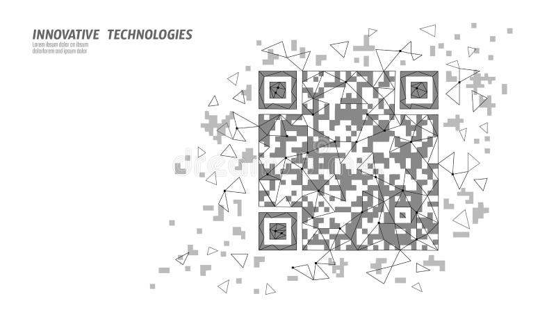 Qr Code Verification Online Technology 3d Web Link Identification Coding System Stock Vector