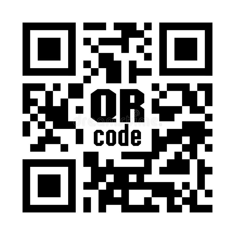 QR code . white background stock vector. Illustration of pixel - 79244052