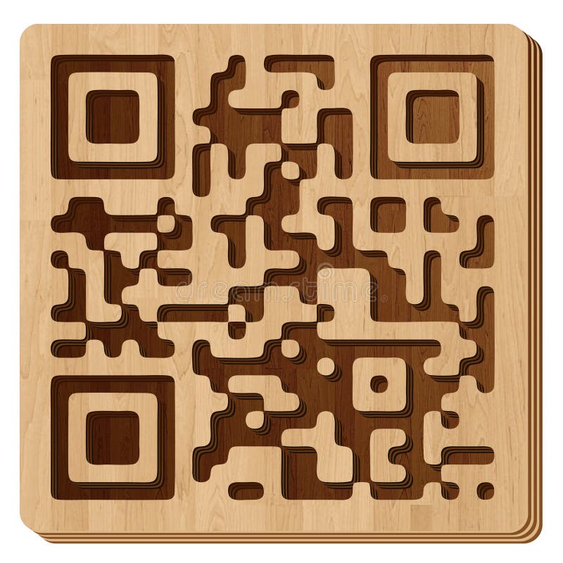 QR code - WOOD stock illustration. Illustration of barcode - 27710862