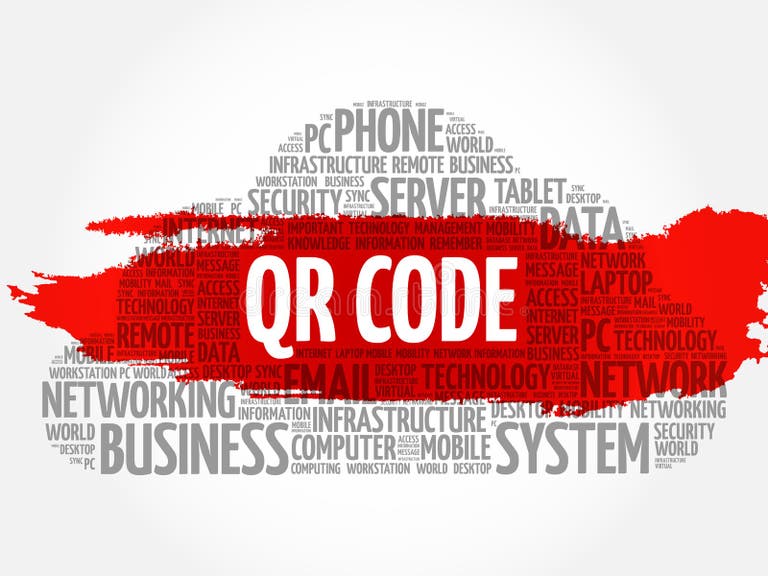 QR code word cloud stock illustration. Illustration of industry - 206453738