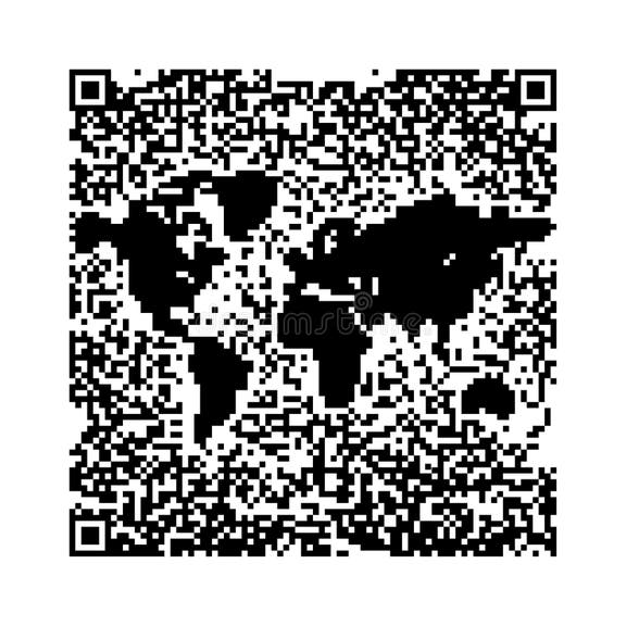 QR Code World map stock illustration. Illustration of smartphone - 18126664