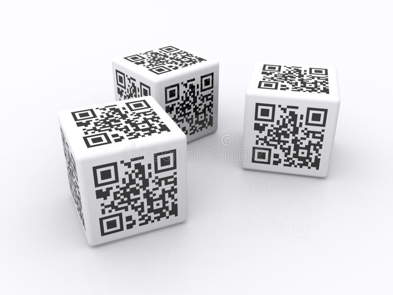 QR Codes Collage Design Close-Up Stock Illustration - Illustration of ...