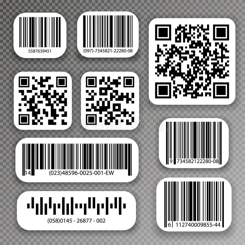 QR Codes and Barcode Labels. Stock Vector - Illustration of retail ...