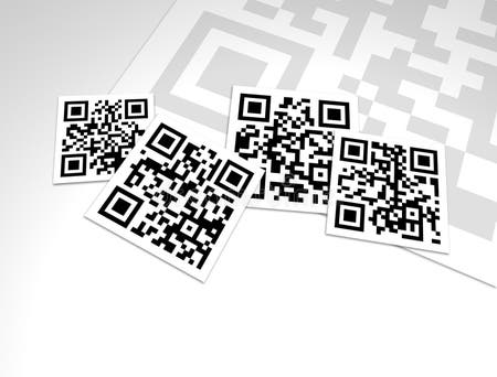 QR Codes Collage Design Close-Up Stock Illustration - Illustration of ...