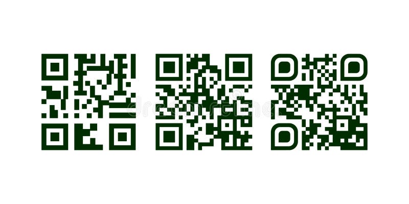 QR Codes Sample for Smartphone Scanning Vector Stock Vector ...
