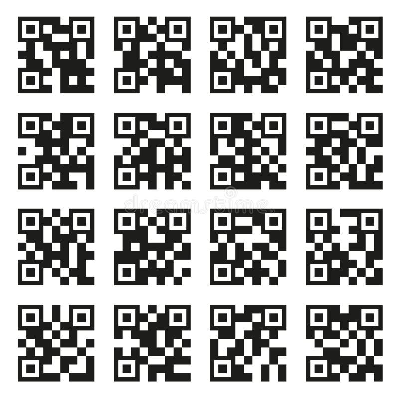 QR Codes Set. Example Icons on White Background. Vector Stock Vector ... QR Codes Set. Example Icons on White Background. Vector Stock Vector ...