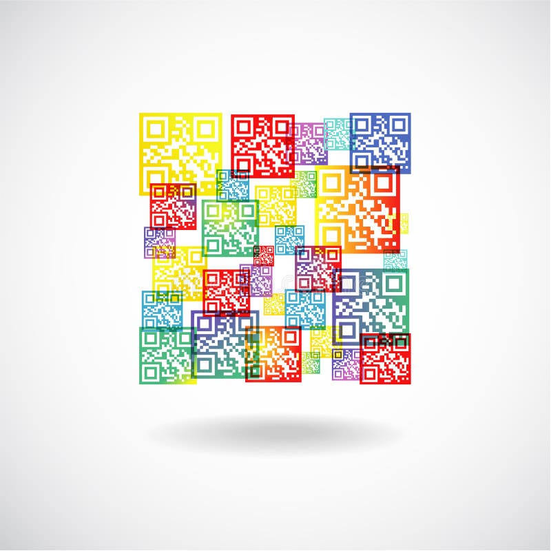 QR Collage Patchwork of QR Codes Stock Vector - Illustration of ...