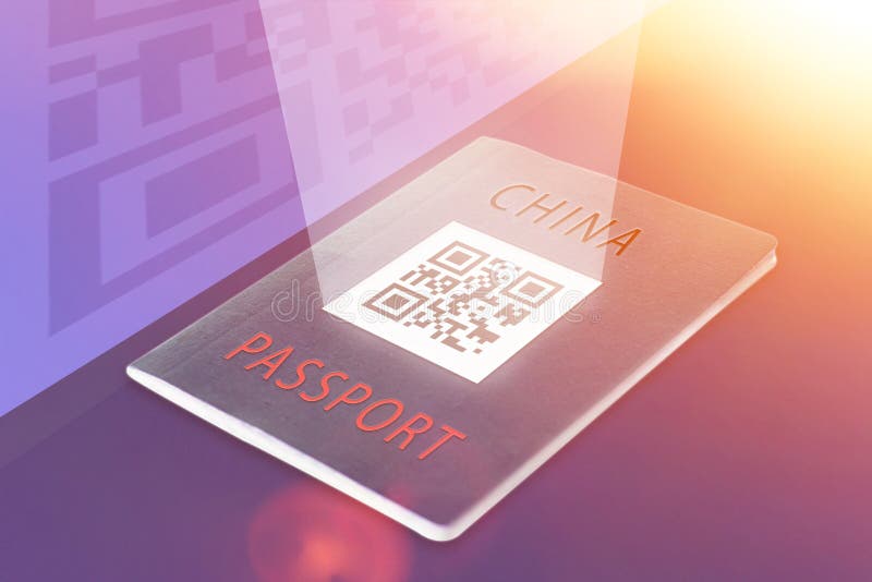 QR on Cover of China Passport. Introduction of Electronic Passports in ...