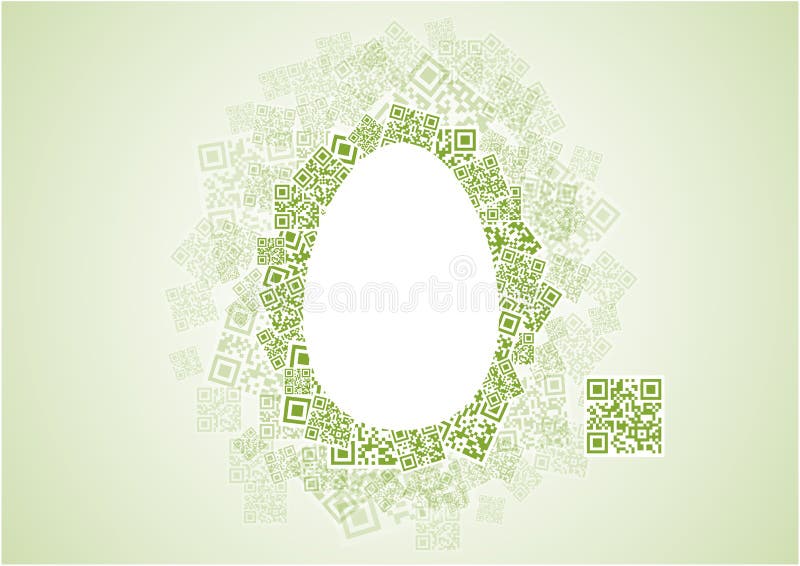 Easter Egg Shape Patchwork of QR Codes Stock Vector - Illustration of ...