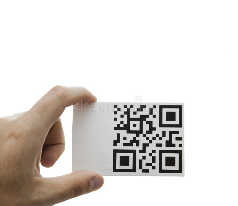 Business Hand Shows 3d Qr Code Stock Image - Image of person, customer ...