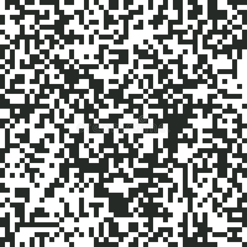 QR Het Lawaaiachtergrond Van Het Code Digitale Abstracte Zwart-witte ...